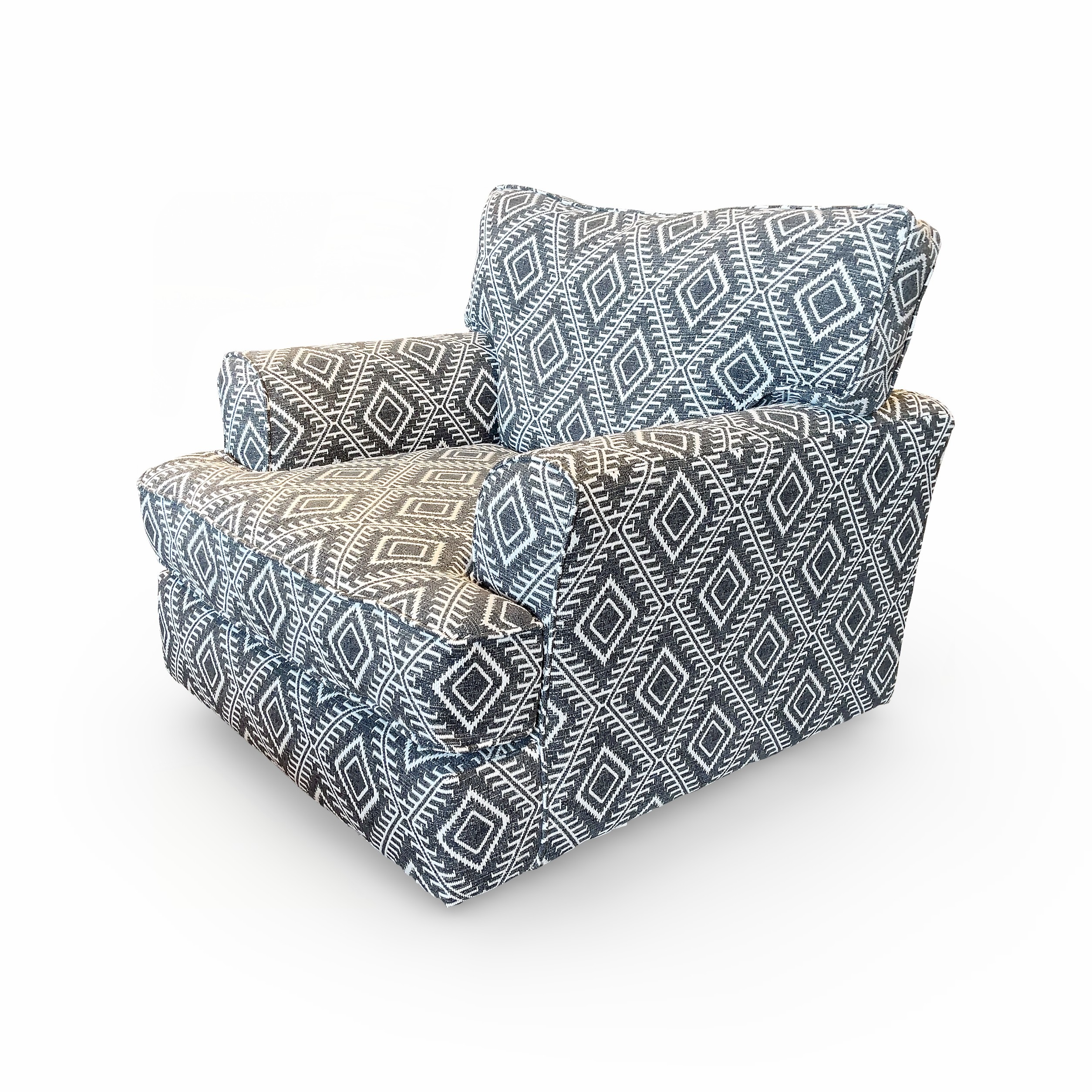 Transitional Swivel Geometric Print Accent Chair – Montgomery’s - Local ...