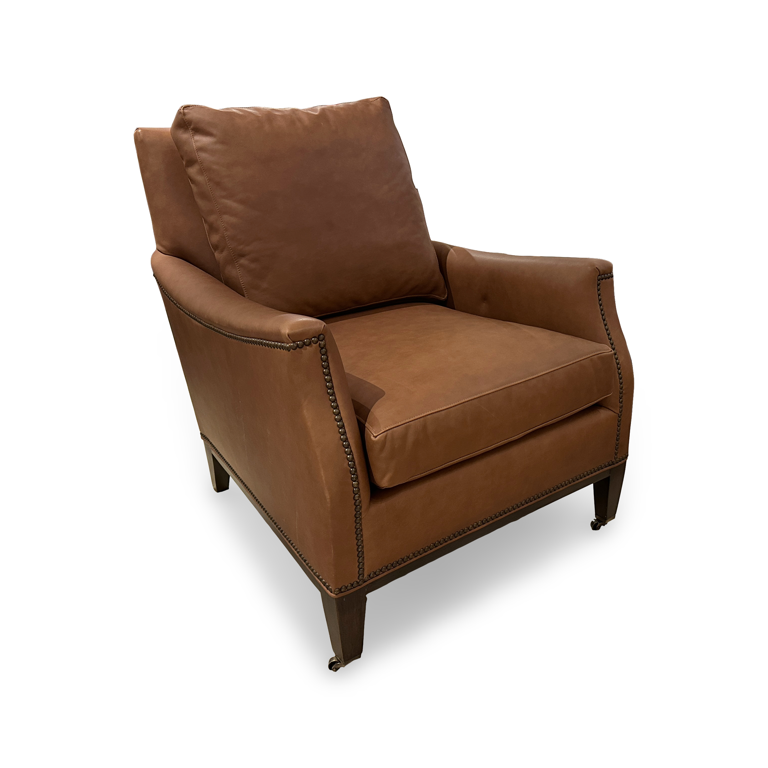 Tucson Accent Chair with Nailhead Trim and Casters – Montgomery’s ...