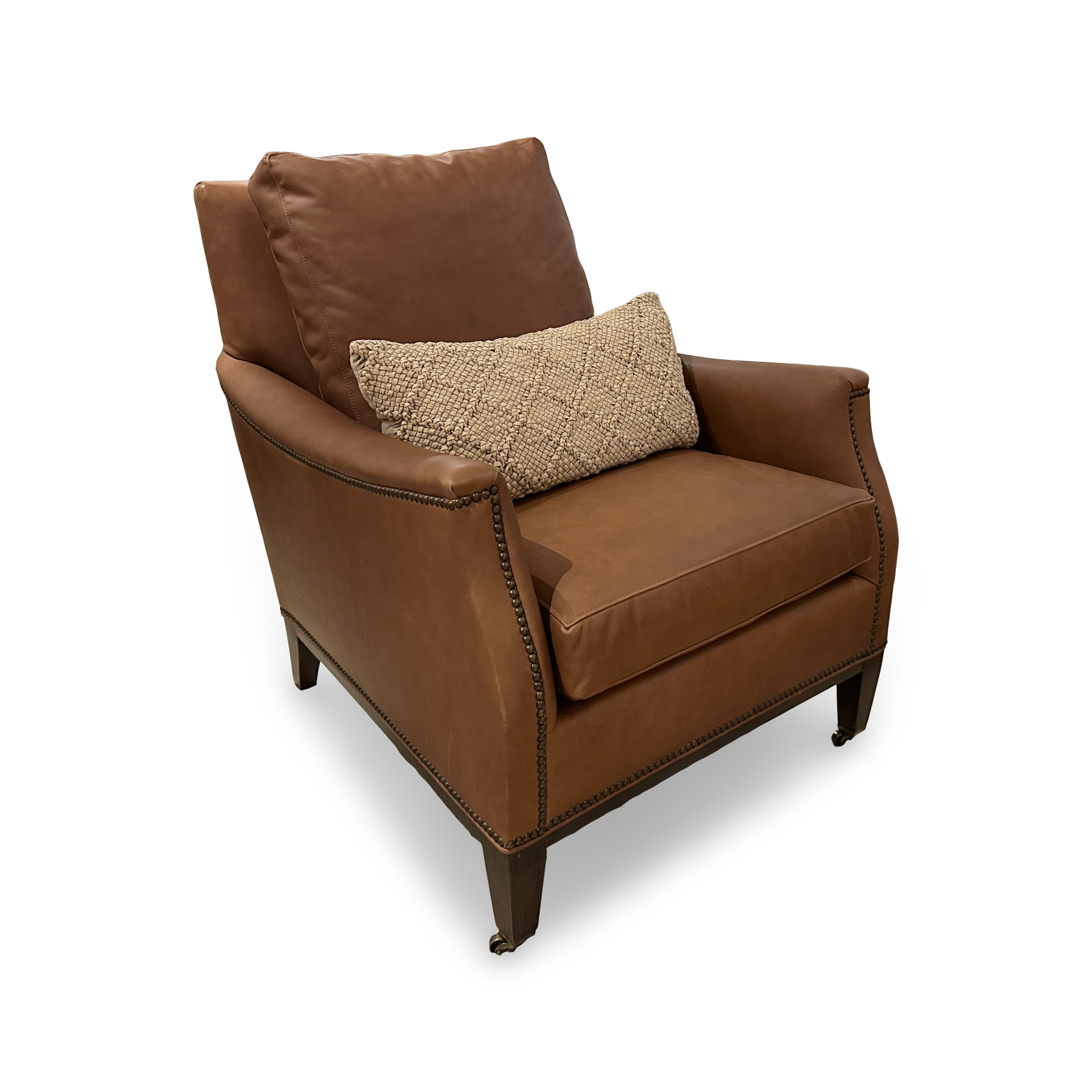 Tucson Accent Chair with Nailhead Trim and Casters – Montgomery’s ...